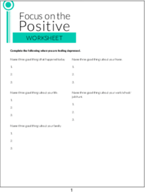 PLR Worksheets Focus On The Positive Worksheet PLR me plr-worksheets-focus-on-the-positive-worksheet-plr-me